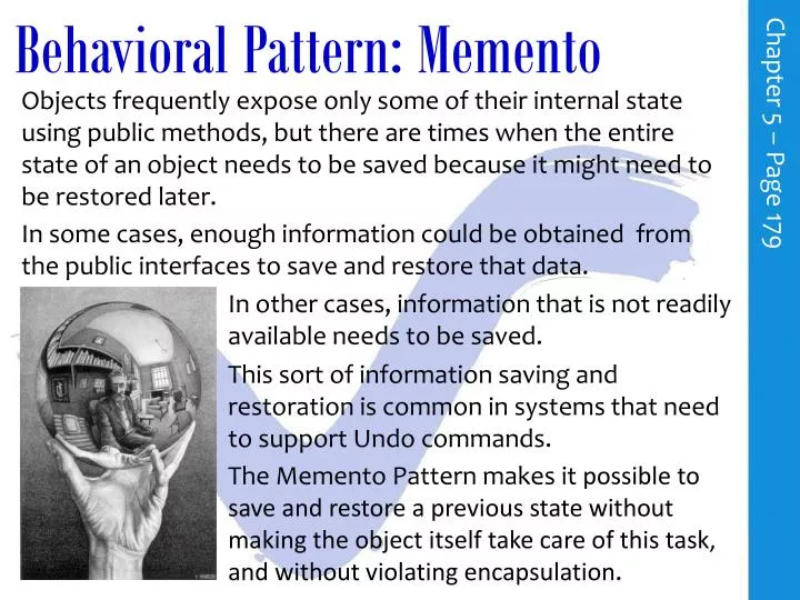 PPT - Behavioral Pattern: Memento PowerPoint Presentation, free ...