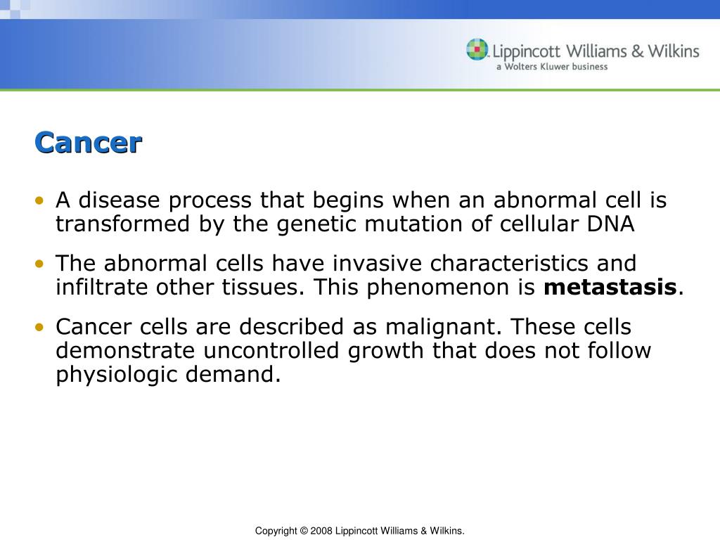 PPT - Chapter 16 Oncology: Nursing Management in Cancer Care PowerPoint ...