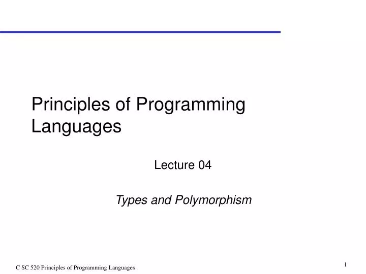 PPT - Principles of Programming Languages PowerPoint Presentation, free download - ID:2687520