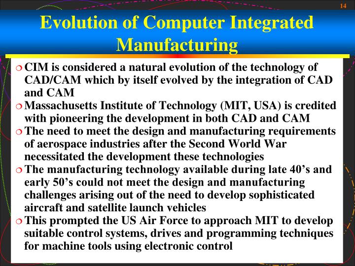 PPT - Lecture 6. Computer Integrated Manufacturing Systems PowerPoint ...