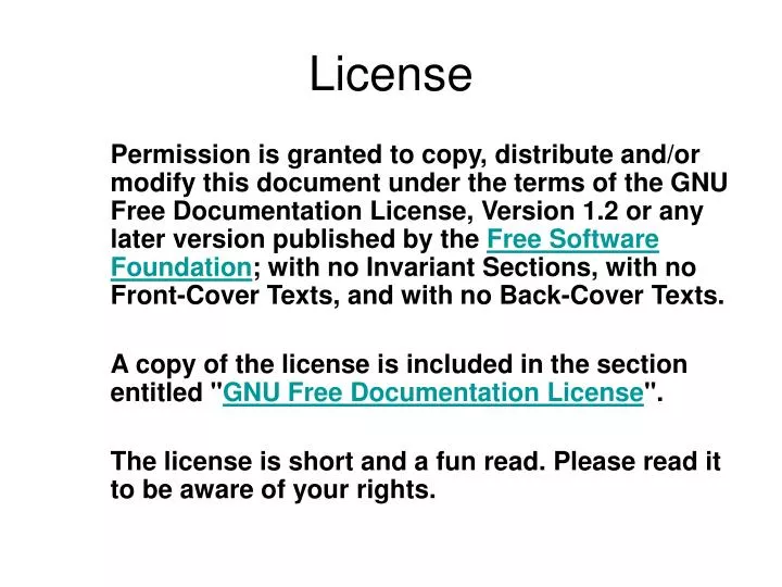 PPT - License PowerPoint Presentation, free download - ID:2687918