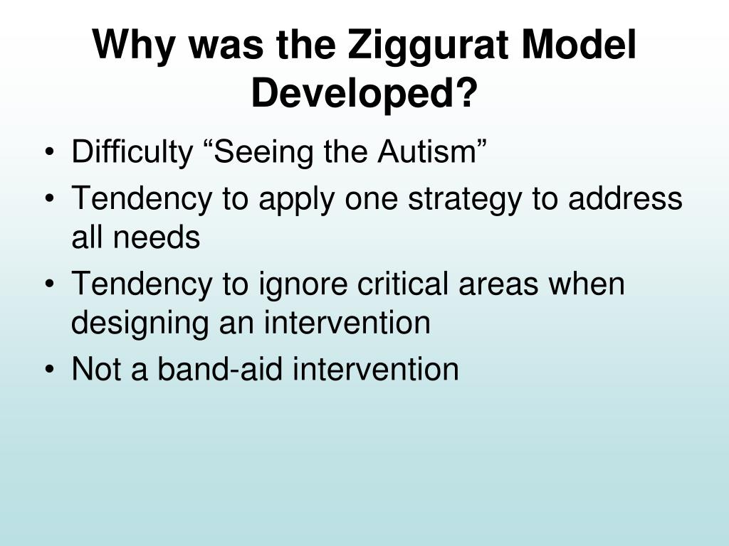 Ziggurat Model Autism