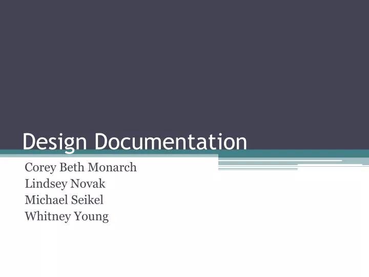 PPT - Design Documentation PowerPoint Presentation, free download - ID ...