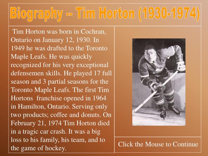 PPT - TIM HORTONS PowerPoint Presentation - ID:2688270