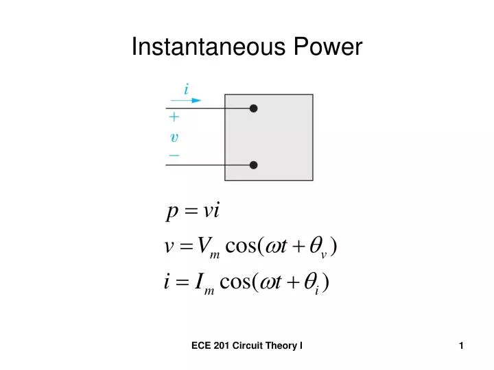 PPT - Instantaneous Power PowerPoint Presentation, free download - ID ...