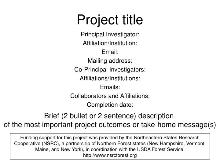 PPT - Project title PowerPoint Presentation, free download - ID:2689077