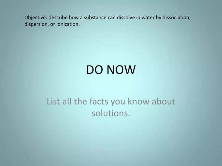 PPT - DO NOW PowerPoint Presentation, free download - ID:2689108