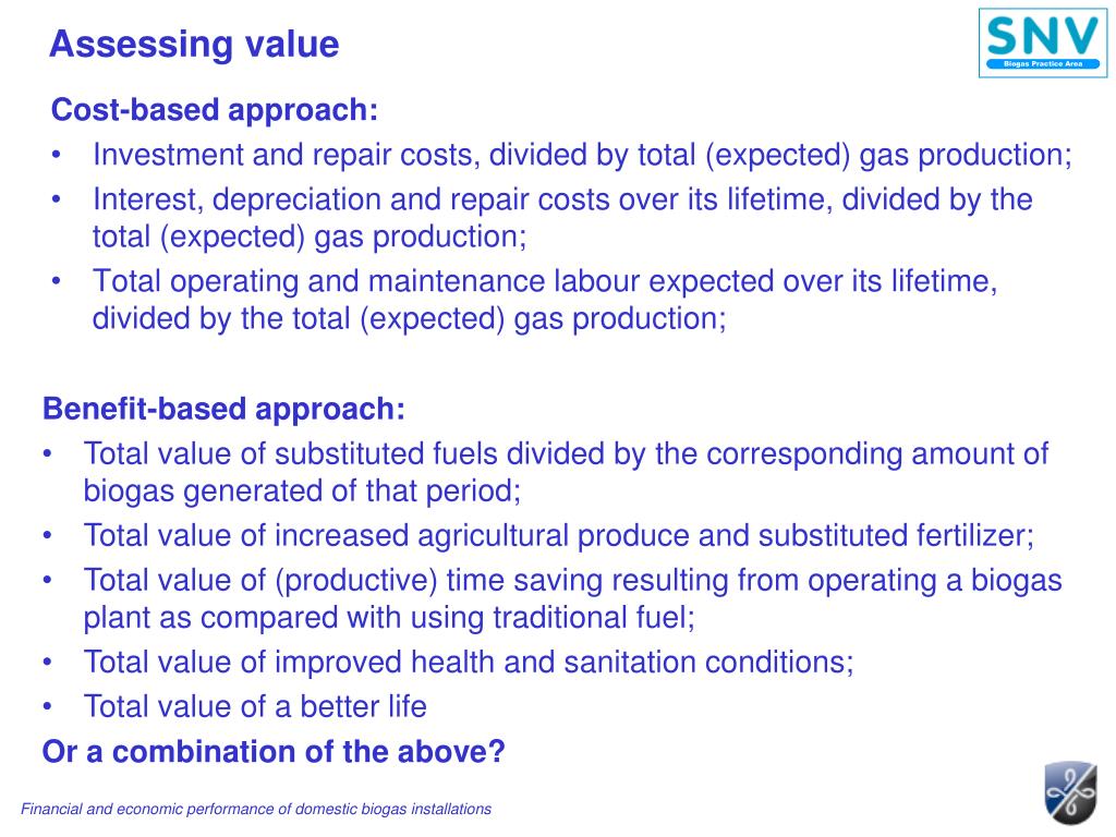 PPT - Financial and economic performance of domestic biogas ...