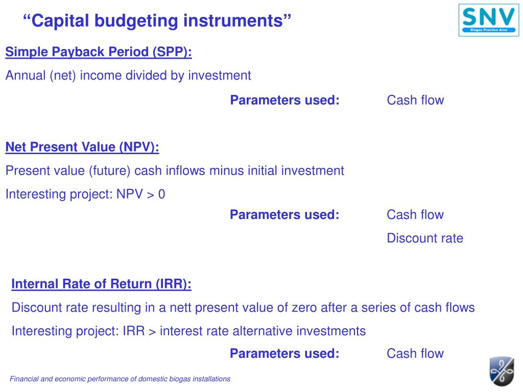 PPT - Financial and economic performance of domestic biogas ...