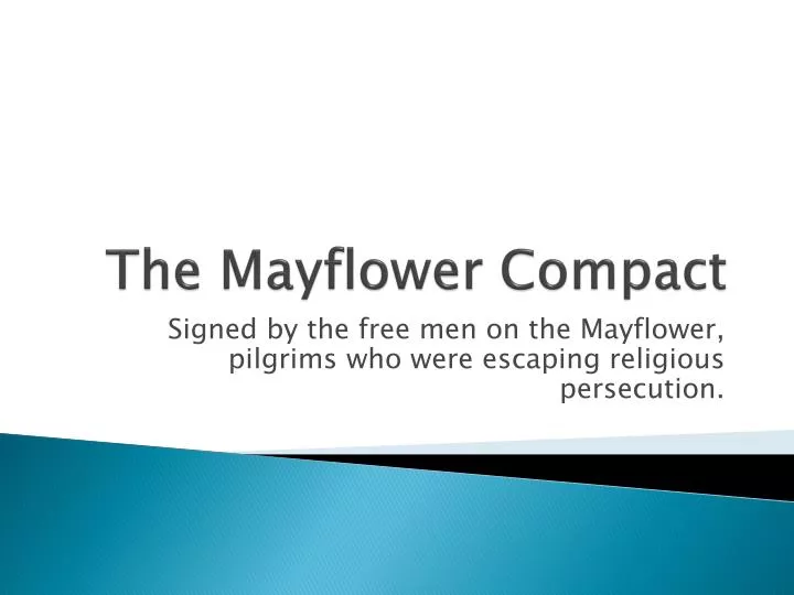 PPT - The Mayflower Compact PowerPoint Presentation, free download - ID ...
