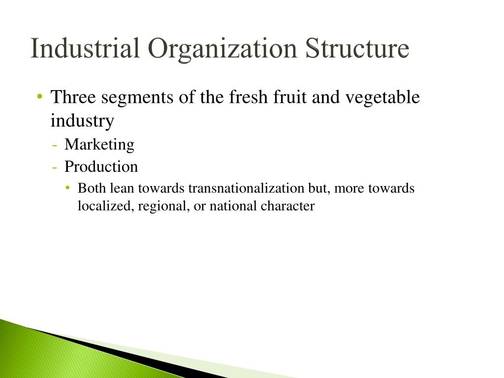 PPT - The Global Fresh Fruit and Vegetable System: An Industrial ...