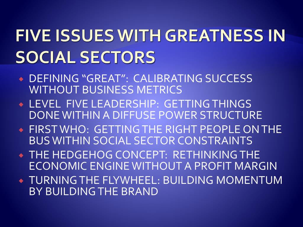 PPT - Good to Great in the Social sectors PowerPoint Presentation, free ...