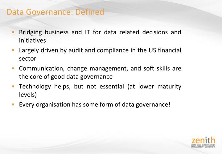 PPT - Data Governance PowerPoint Presentation - ID:2690144