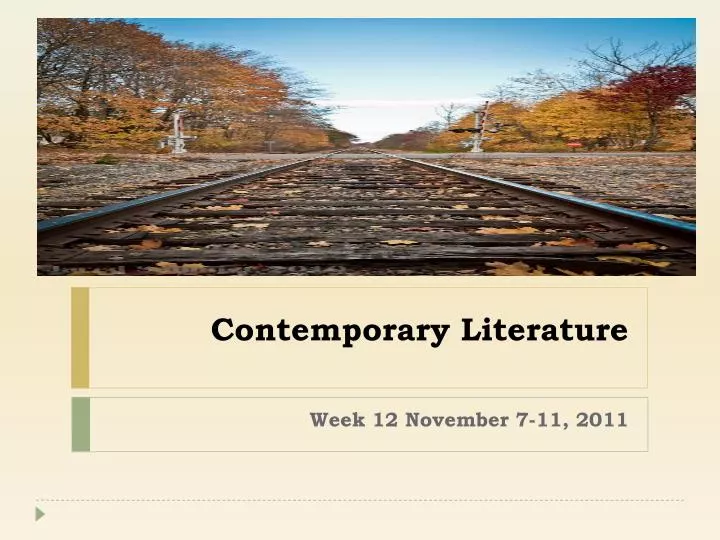 PPT - Contemporary Literature PowerPoint Presentation, free download ...