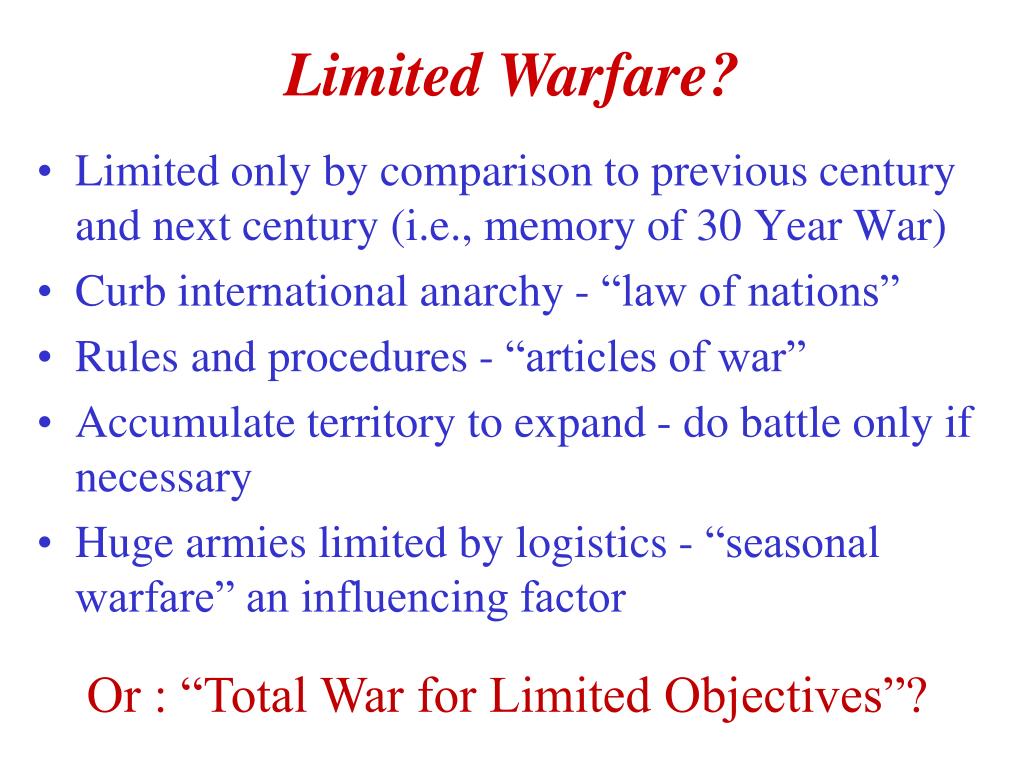 PPT - H103: Limited War in the Eighteenth Century PowerPoint ...