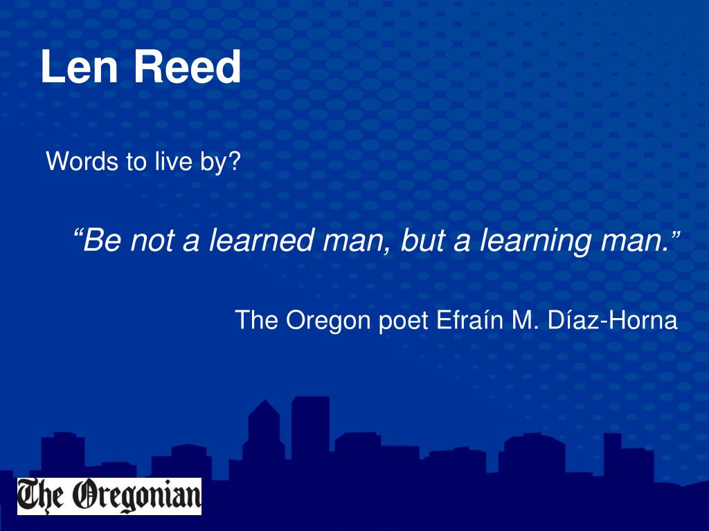 PPT - Len Reed Mayor Shane Bemis Mayor Denny Doyle Mayor Charlie Hales ...