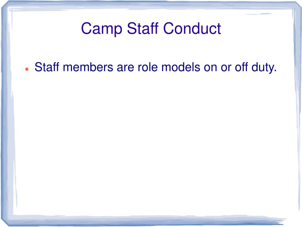 PPT - Camp Leadership - Youth Protection Begins with You A Guide for ...