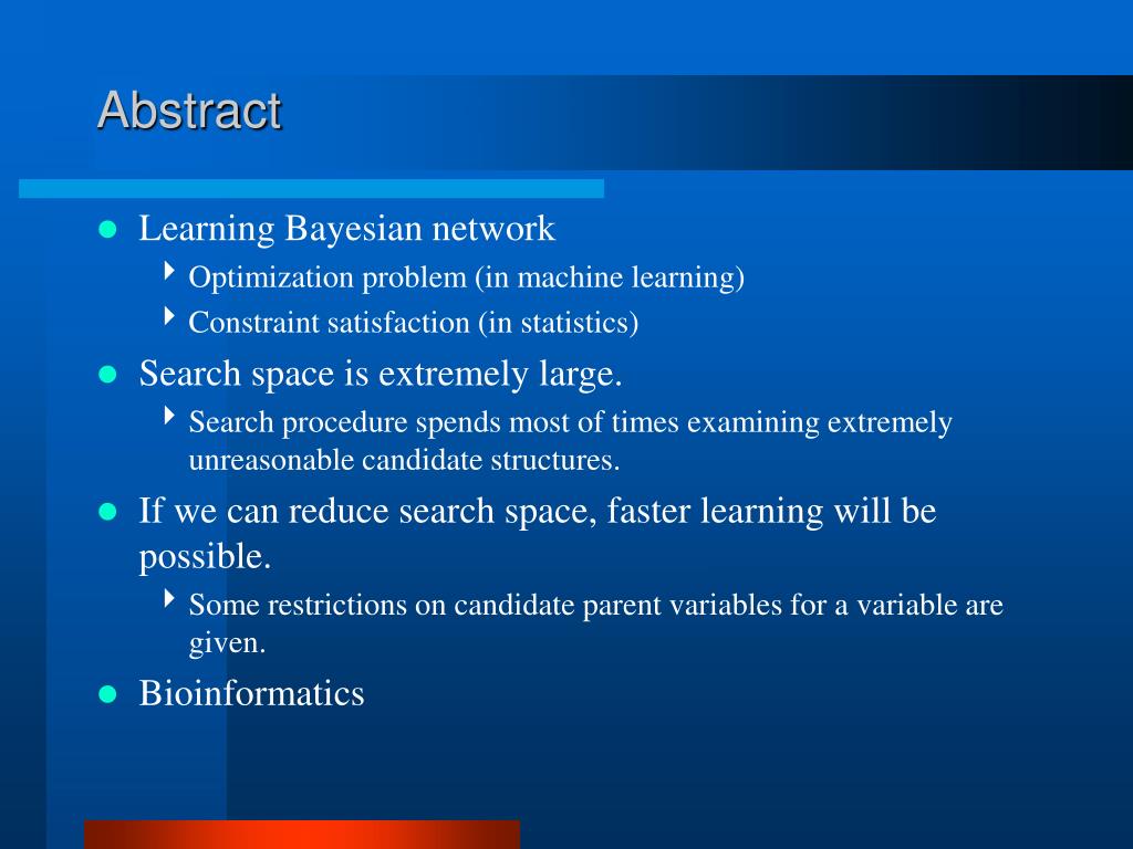 Ppt Learning Bayesian Network Structure From Massive Datasets The Sparse Candidate