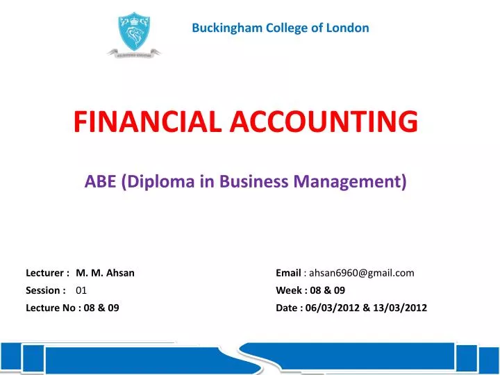 PPT - FINANCIAL ACCOUNTING PowerPoint Presentation, free download - ID ...