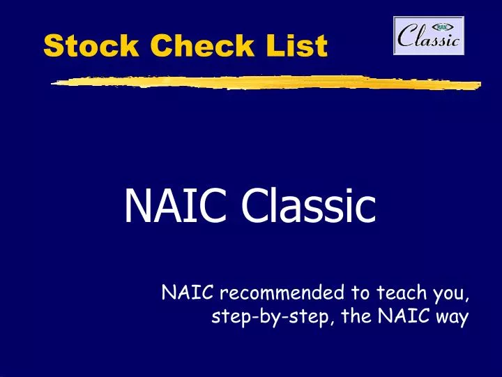 PPT - Stock Check List PowerPoint Presentation, free download - ID:2692075