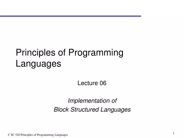 PPT - Principles of Programming Languages PowerPoint Presentation, free download - ID:2692470