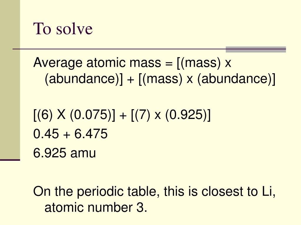 PPT - Calculating Average Atomic Mass PowerPoint Presentation, free ... PPT - Calculating Average Atomic Mass PowerPoint Presentation, free ...