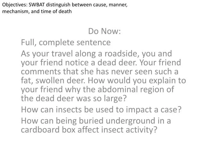 PPT - Do Now: Full, complete sentence PowerPoint Presentation, free ...