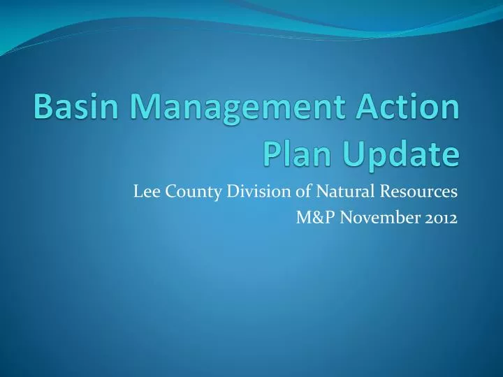 PPT - Basin Management Action Plan Update PowerPoint Presentation, free ...