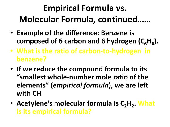 PPT - Empirical Formula vs. Molecular Formula PowerPoint Presentation ... PPT - Empirical Formula vs. Molecular Formula PowerPoint Presentation ...
