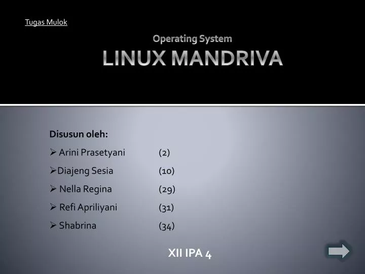 PPT - Operating System LINUX MANDRIVA PowerPoint Presentation, free download - ID:2694823
