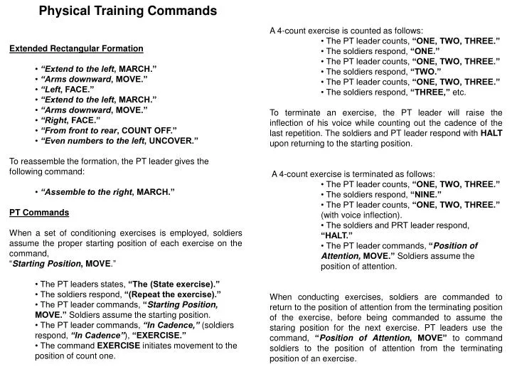 PPT - Extended Rectangular Formation • “Extend to the left , MARCH ...