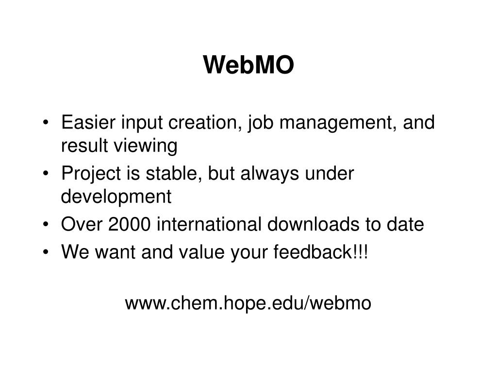 PPT - Computational Chemistry, WebMO, and Energy Calculations ... PPT - Computational Chemistry, WebMO, and Energy Calculations ...