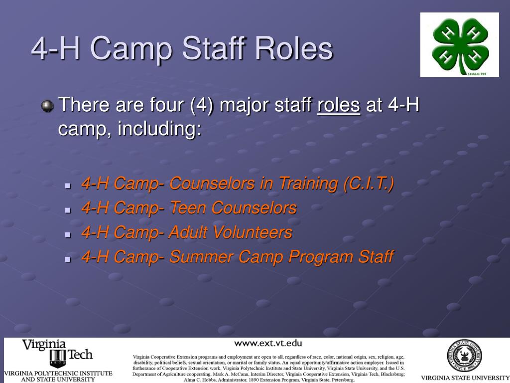 PPT - Virginia 4-H Camping Volunteer Training Modules PowerPoint Presentation - ID:2695222