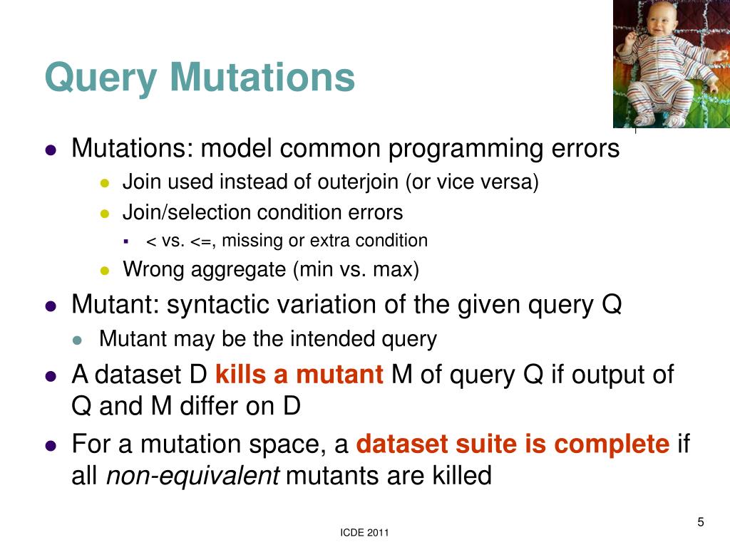 PPT - Generating Test Data for Killing SQL Mutants: A Constraint Based ... PPT - Generating Test Data for Killing SQL Mutants: A Constraint Based ...