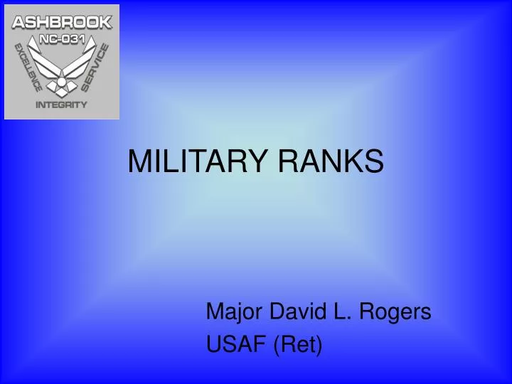 PPT - MILITARY RANKS PowerPoint Presentation, free download - ID:2695605