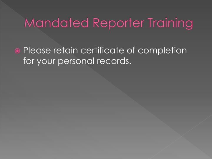 PPT - DCFS Mandated Reporter Training PowerPoint Presentation - ID:2695779