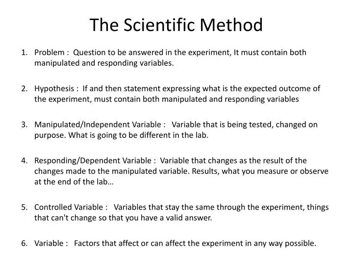 PPT - The Scientific Method PowerPoint Presentation, free download - ID ...