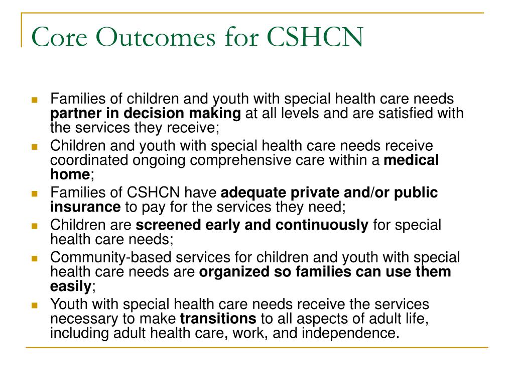 PPT - Maryland’s Children with Special Health Care Needs (CSHCN ...