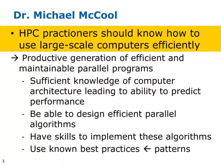 PPT - Dr. Michael McCool PowerPoint Presentation, free download - ID ...