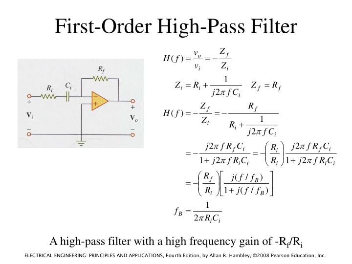 PPT - Lecture 19 High Pass Filters, 2 nd Order Filters, Active Filters ...