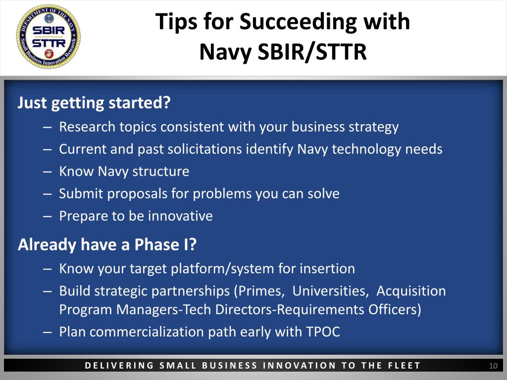 PPT - Department of Navy SBIR and STTR Programs Spring National SBIR ...