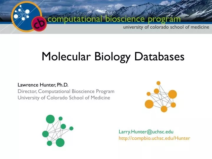 PPT - Molecular Biology Databases PowerPoint Presentation, free ...