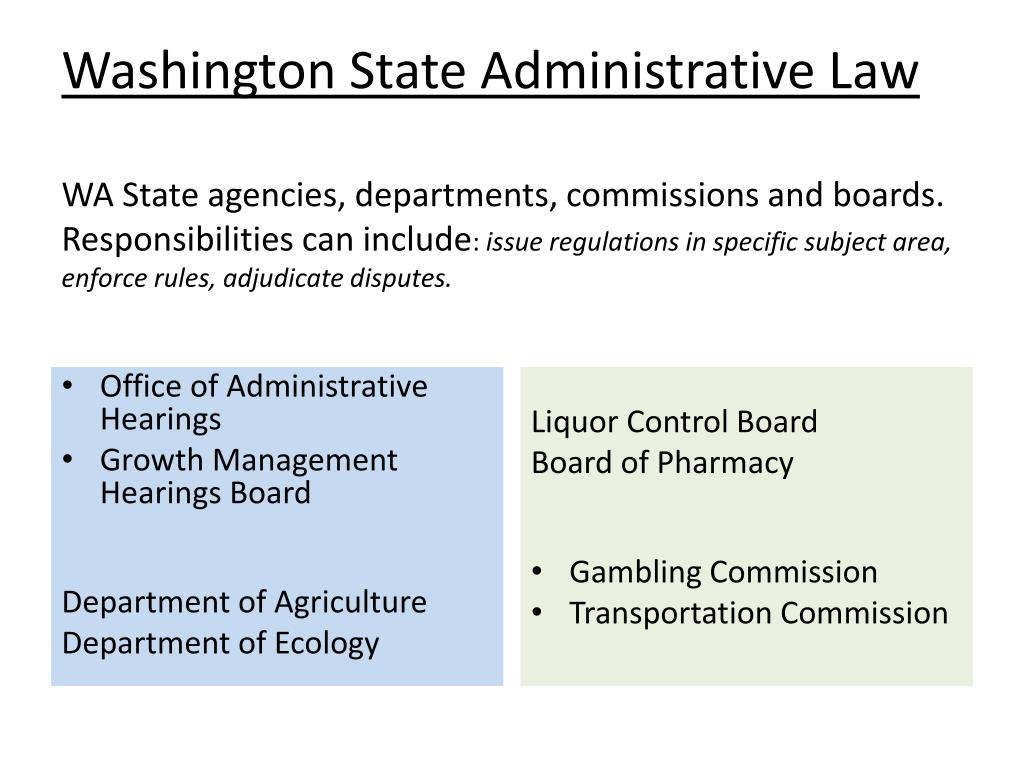 PPT - Administrative Law Research (Federal and Washington State ...