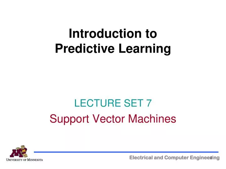 PPT - Introduction to Predictive Learning PowerPoint Presentation, free ...