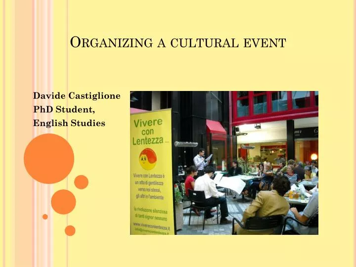 PPT - Organizing a cultural event PowerPoint Presentation, free ...