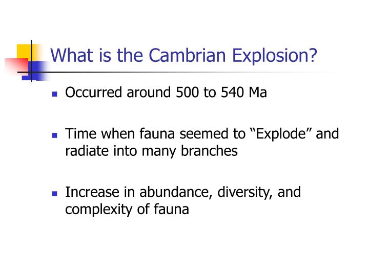 PPT - Cambrian Explosion PowerPoint Presentation - ID:2699291