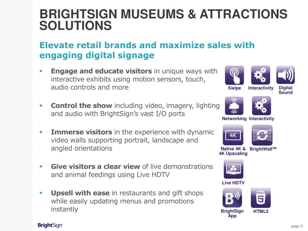 PPT - By BrightSign, the market leader in digital signage media players ...