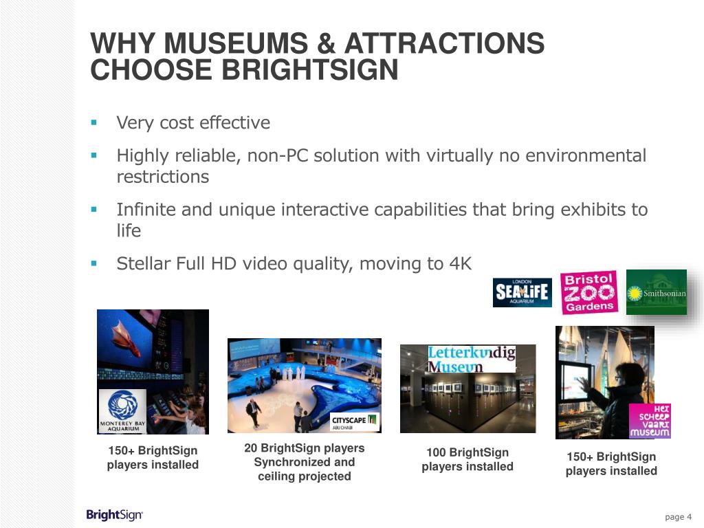 PPT - By BrightSign, the market leader in digital signage media players ...