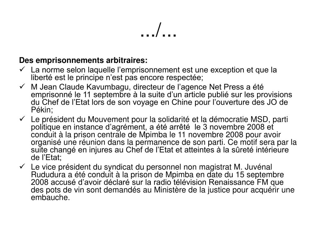 PPT - LIGUE BURUNDAISE DES DROITS DE L’HOMME « ITEKA » PowerPoint ...