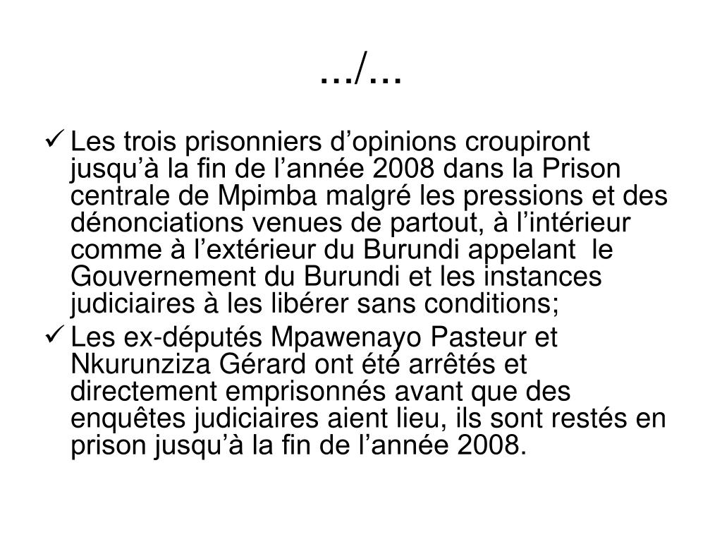 PPT - LIGUE BURUNDAISE DES DROITS DE L’HOMME « ITEKA » PowerPoint ...